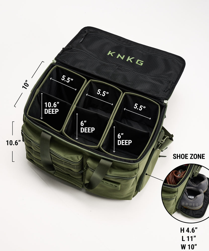 CONQUER Gym Duffel - Customizable Organization | KNKG